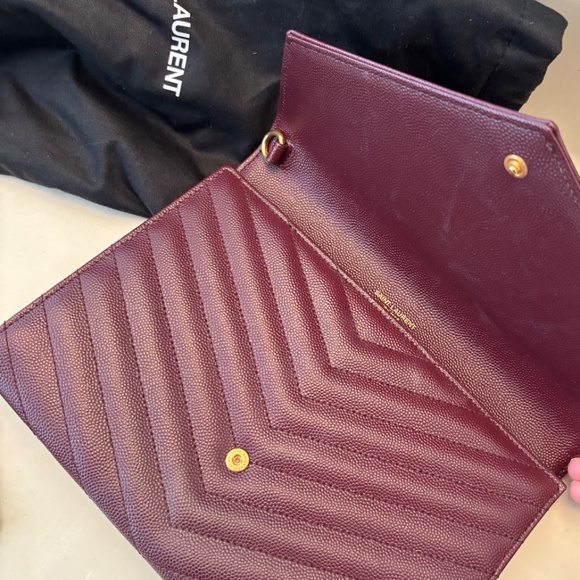 Yves Saint Laurent | Bags | Ysl New Pouch Bag Burgundy | Poshmark